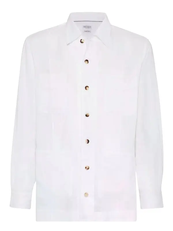 Brunello Cucinelli Linen Shirt - White