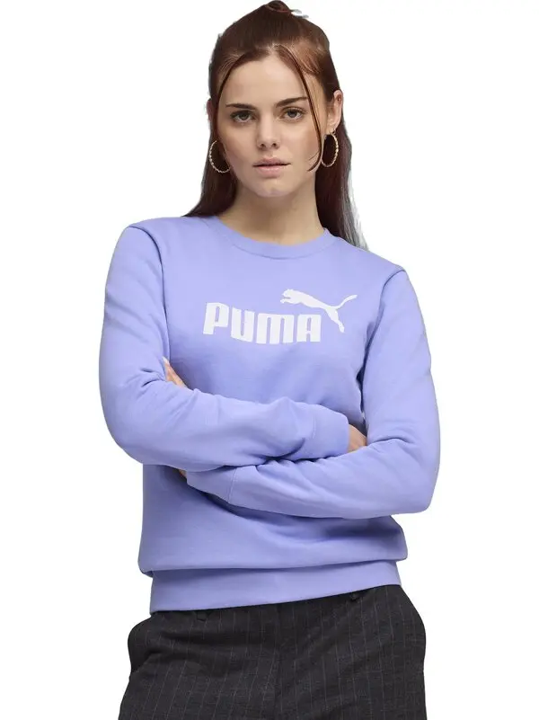 PUMA Essentials Logo Crew Neck Sweatshirt - Purple