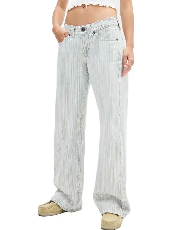 BDG URBAN OUTFITTERS Kayla Stripe Wide-leg Jeans - Grey