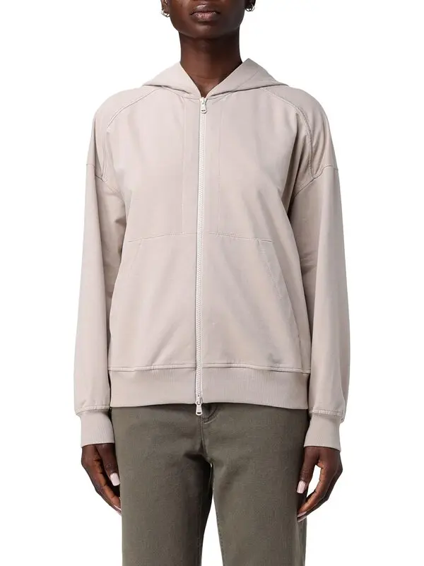 Brunello Cucinelli Zip Up Sweatshirt - Beige