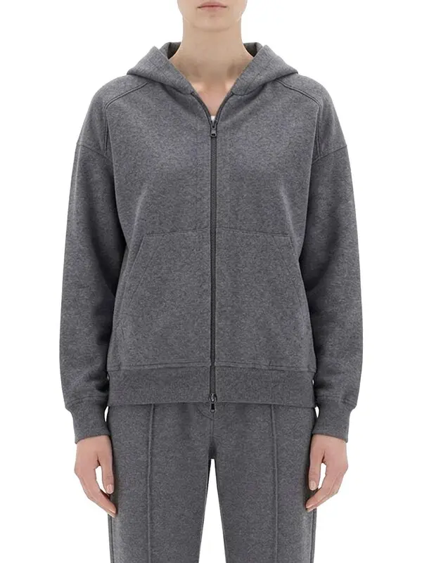 Brunello Cucinelli Zip Up Sweatshirt - Grey