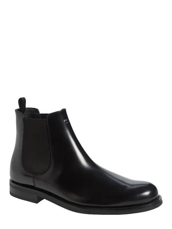 Prada Formale Spazzolato Chelsea Boot - Nero