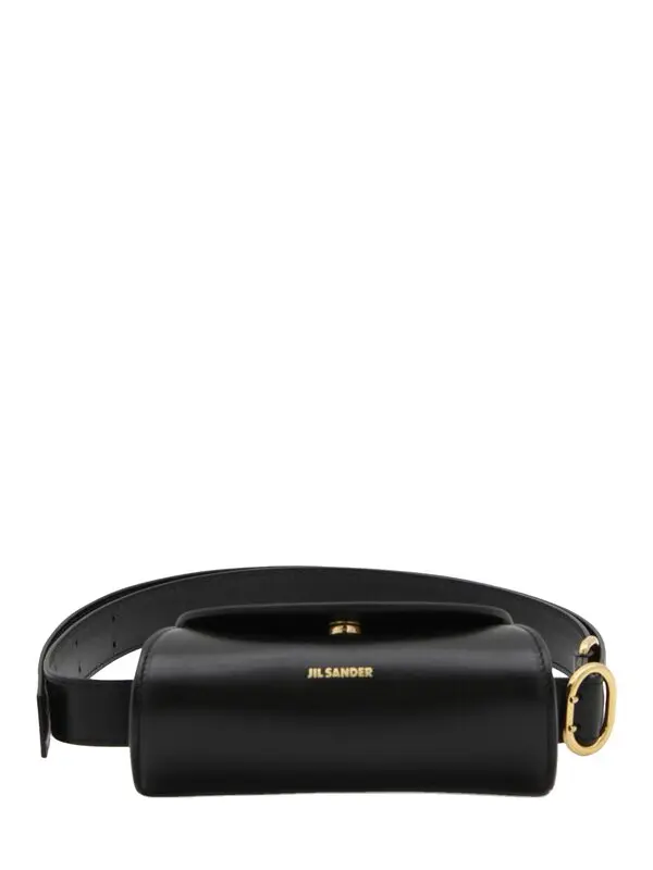 JIL SANDER Small Cannolo Shoulder Bag - Black