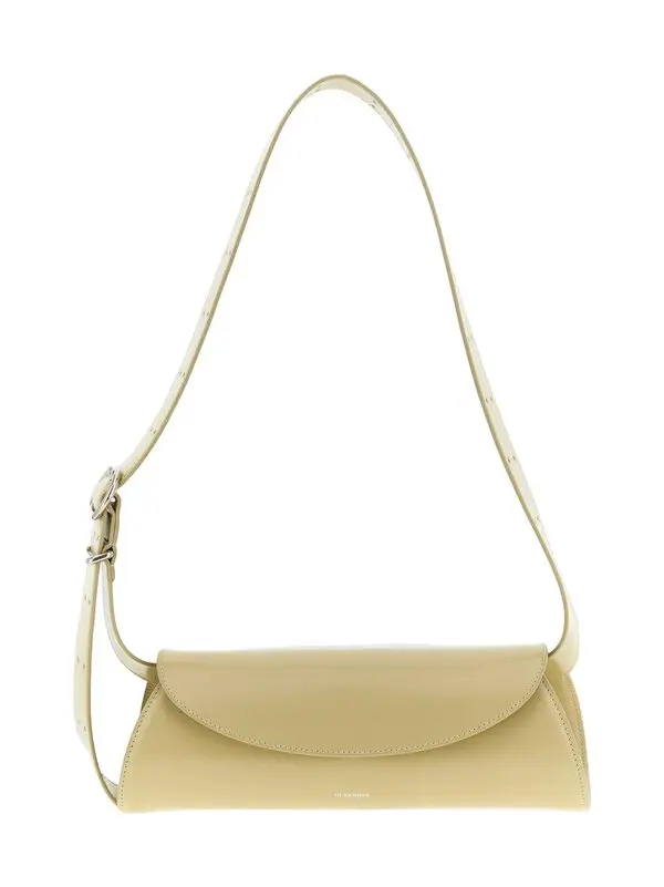 JIL SANDER Cannolo Shoulder Bag In Leather - Beige
