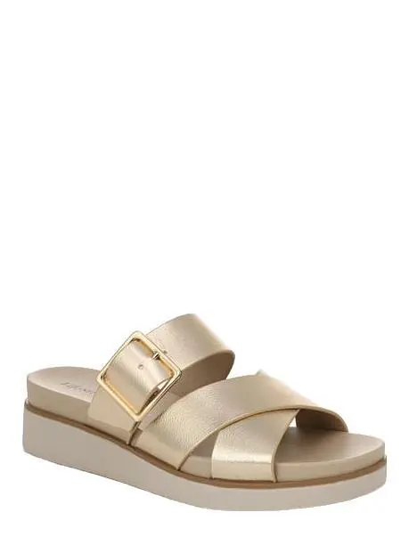 LIFESTRIDE Getaway Platform Slide Sandal - Gold