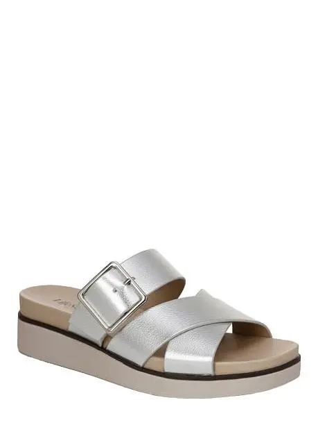 LIFESTRIDE Getaway Platform Slide Sandal - Silver