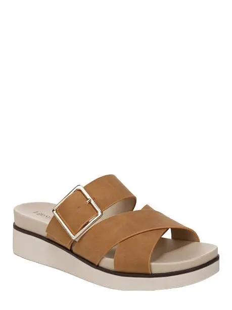 LIFESTRIDE Getaway Platform Slide Sandal - Tan