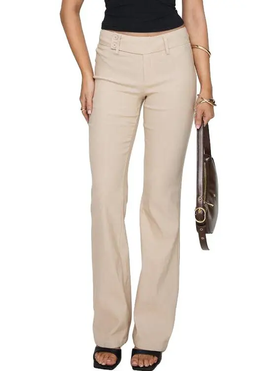 Princess Polly Kinkirk Flare Pants - Taupe