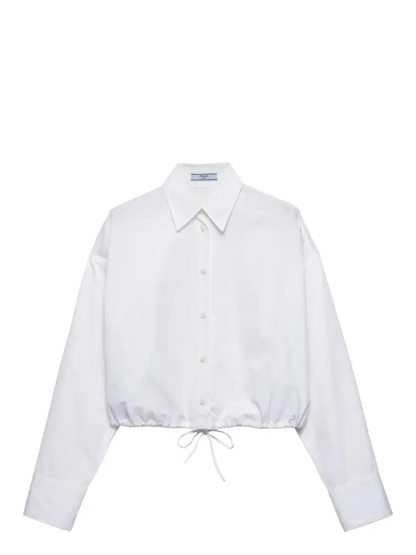 Prada Drawstring Poplin Shirt - White