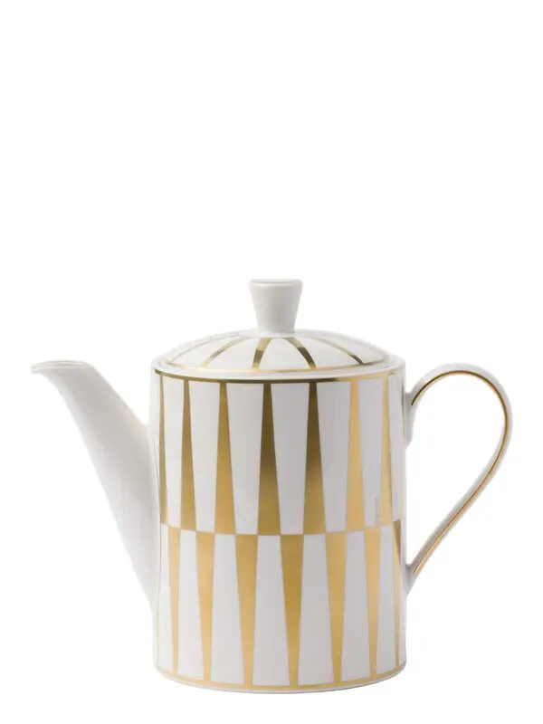 Prada Porcelain Coffee Pot Stripes - White/gold