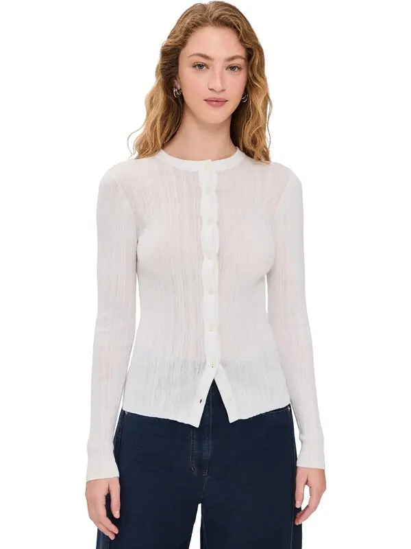 A.L.C. Fisher Cardigan - Bright White
