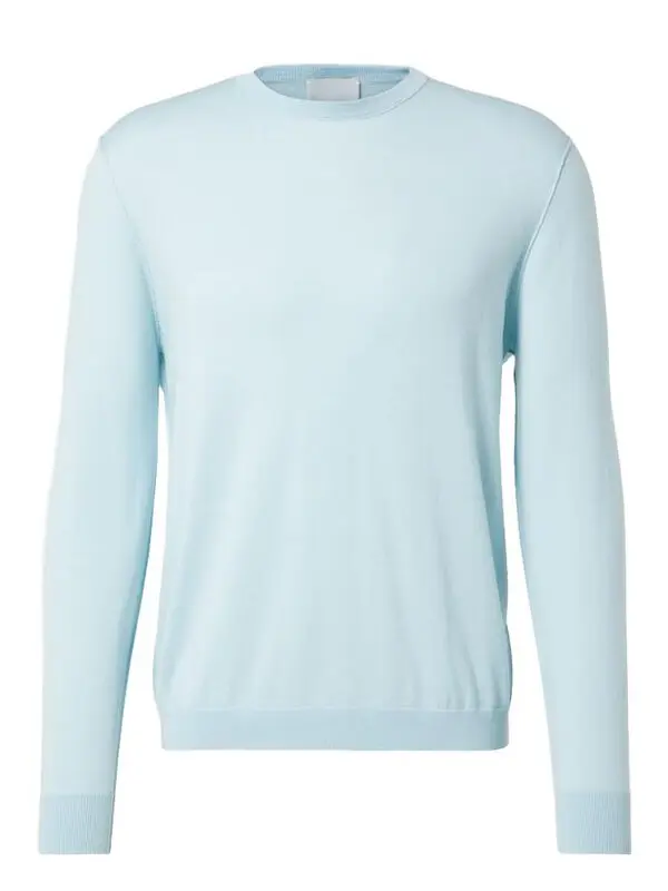 ALLUDE Virgin Wool Crewneck Sweater - Blue