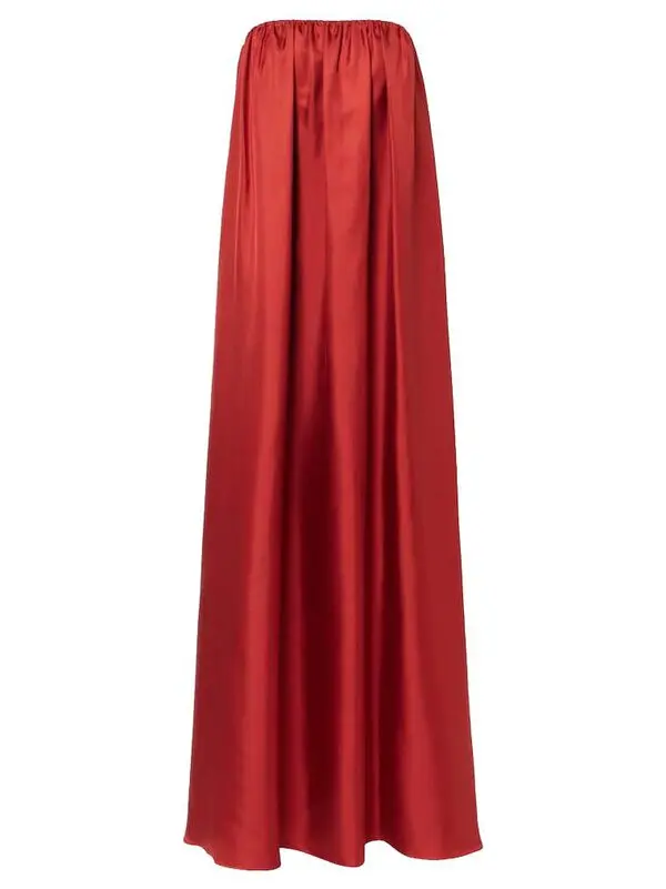 Max Mara Edda Strapless Gown - Red
