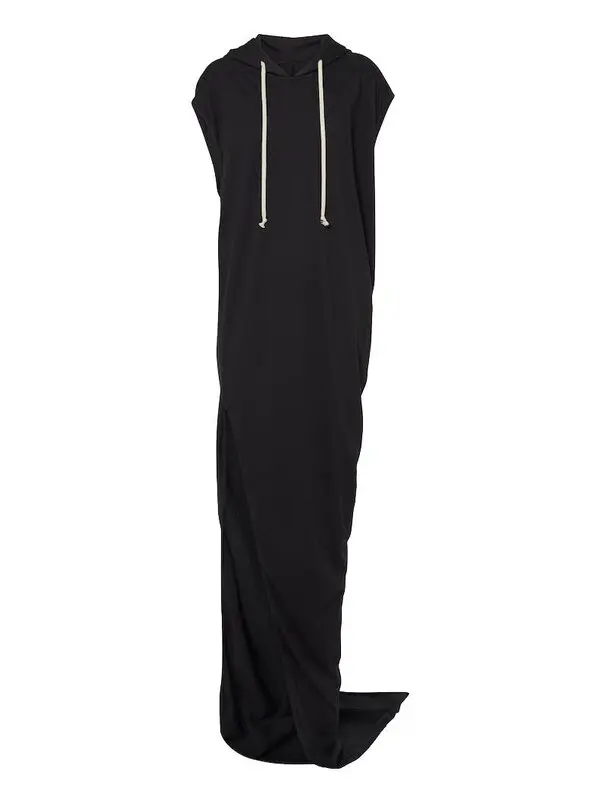 Rick Owens Edfu Cotton Maxi Dress - Black