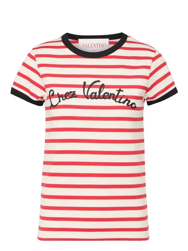 Valentino Garavani Chez Cotton Jersey T-shirt - Red