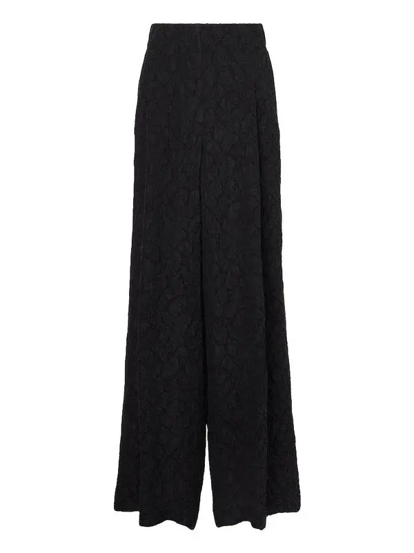Dries Van Noten High-rise Wide-leg Pants - Black