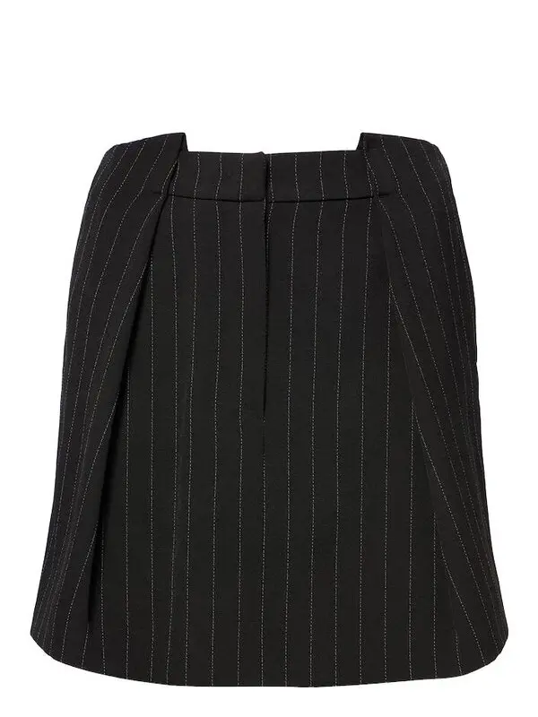 Sportmax Ragno Pinstripe Mini Skirt - Black