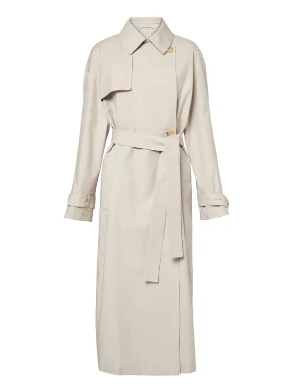 Max Mara Cotton-blend Twill Trench Coat - Beige