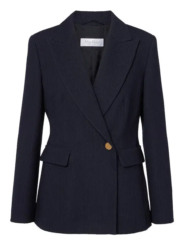 Max Mara Pagano Wool-blend Blazer - Blue