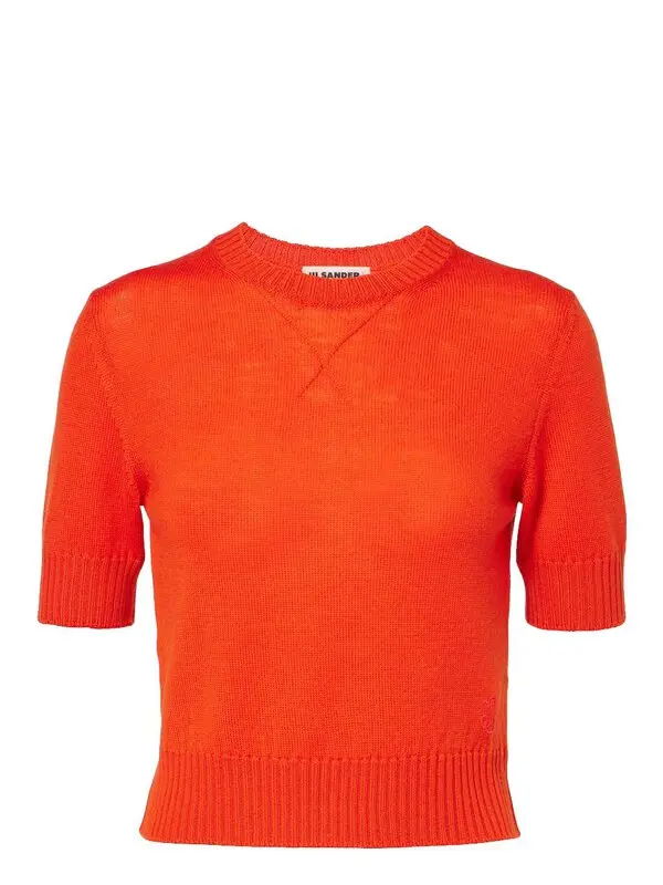 JIL SANDER Virgin Wool Top - Red