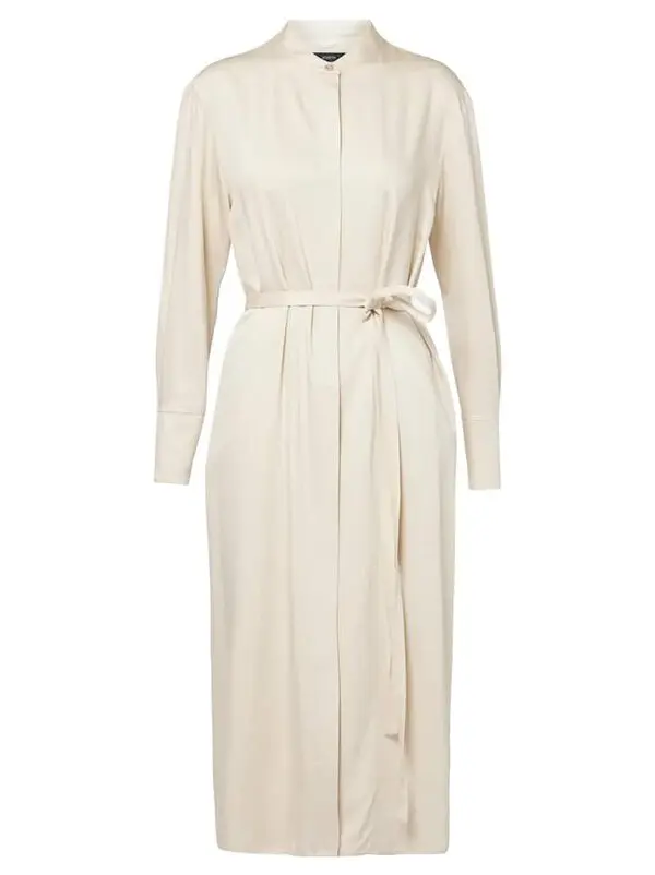 JOSEPH Rosan Belted Midi Dress - Beige
