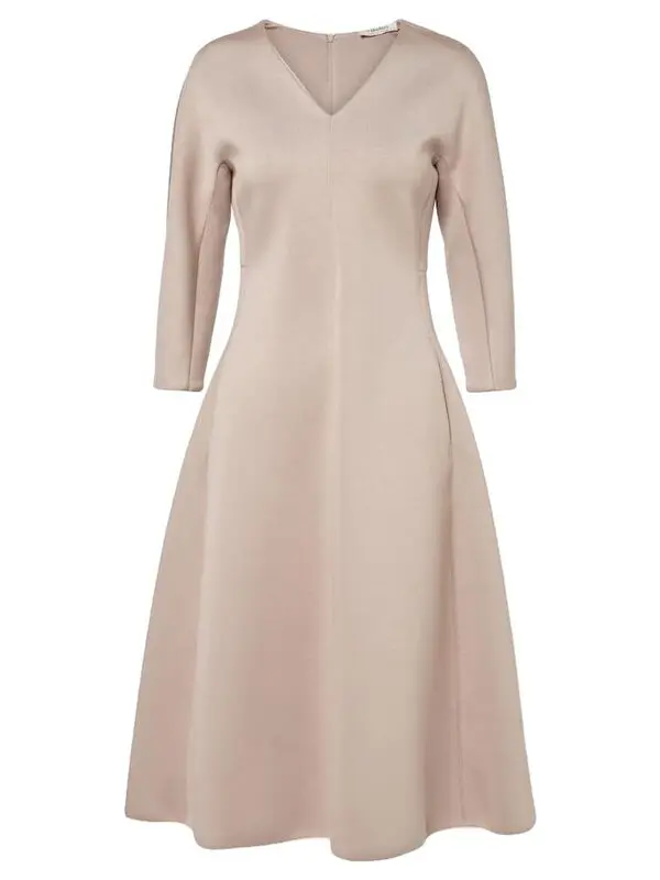 Max Mara Midas Jersey Midi Dress - Beige