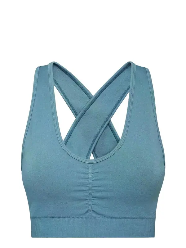 PLEIN SPORT Seamless Wide-straps Sports Bra - Blue