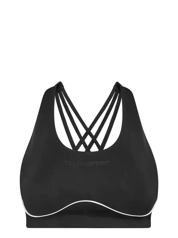 PLEIN SPORT Silky Soft Piping Push-up Bra - Black