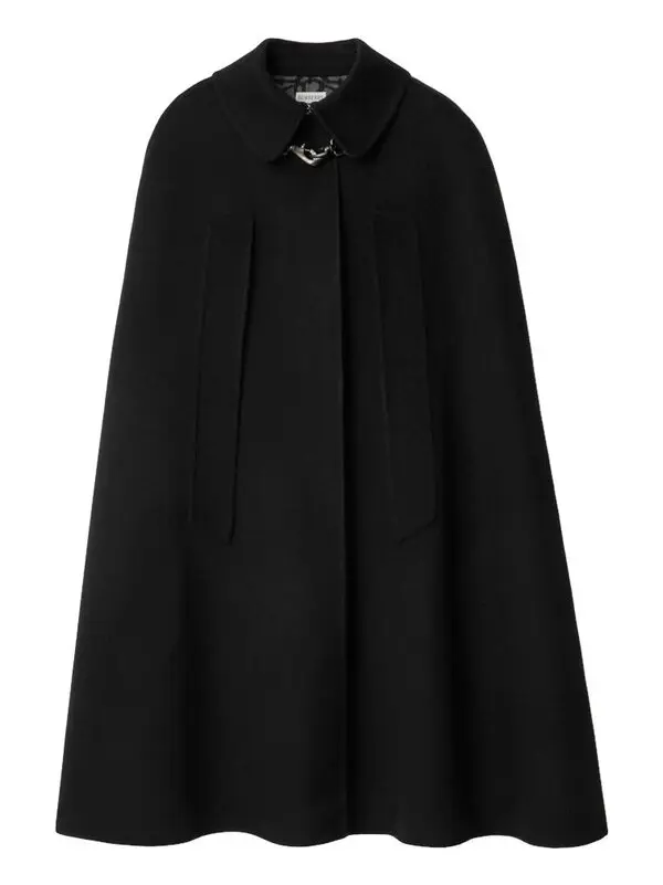 Burberry Wool Cashmere Blend Cape - Black