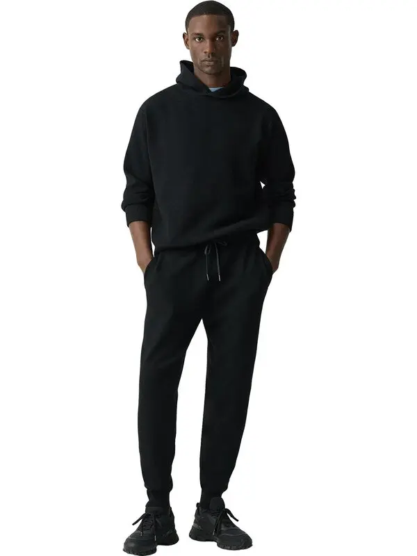 Theory Drawstring Jogger In Fine Bilen - Black