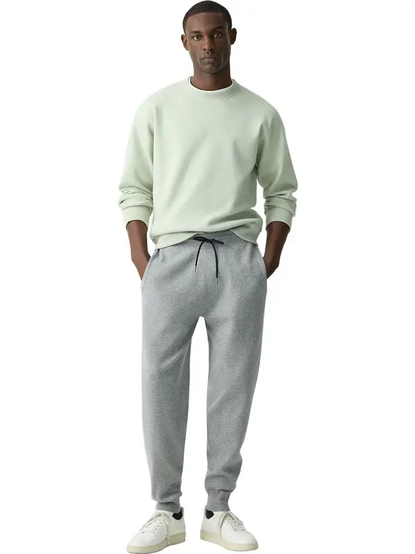 Theory Drawstring Jogger In Fine Bilen - Melange Grey