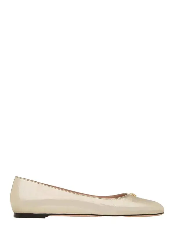 Bally Leather Ballet Flats - Gold