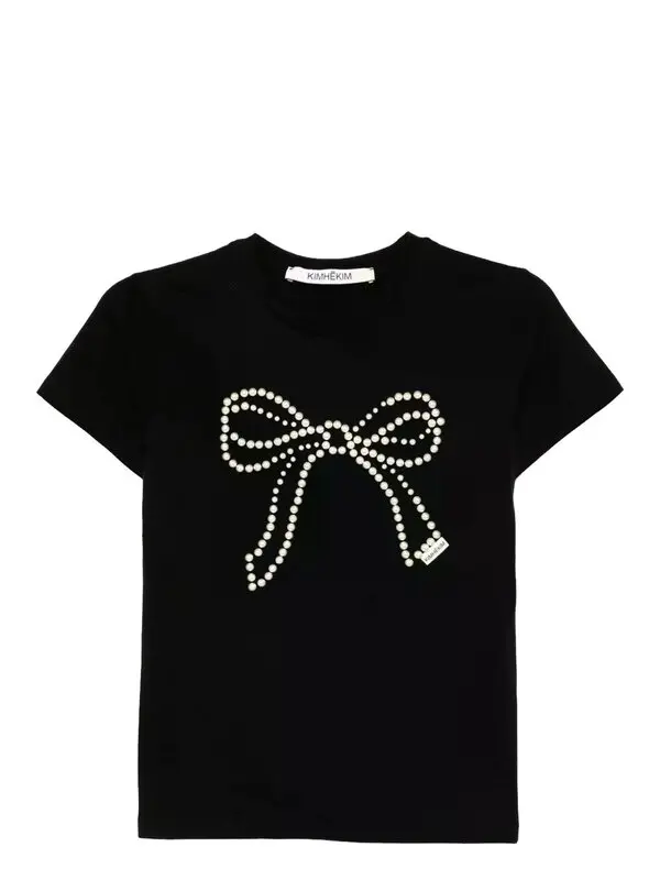 KIMHEKIM Pearl-embellished T-shirt - Black