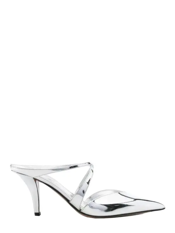 Paris Texas 85mm Laila Mules - Silver