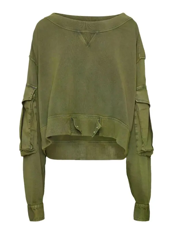 Dsquared2 Distressed Cargo Sweatshirt - Green