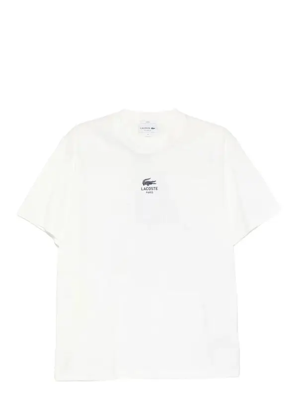 Lacoste Signature-print T-shirt - White