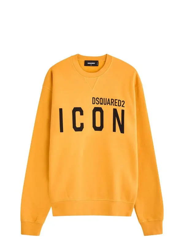 Dsquared2 Logo-print Cotton Sweatshirt - Yellow