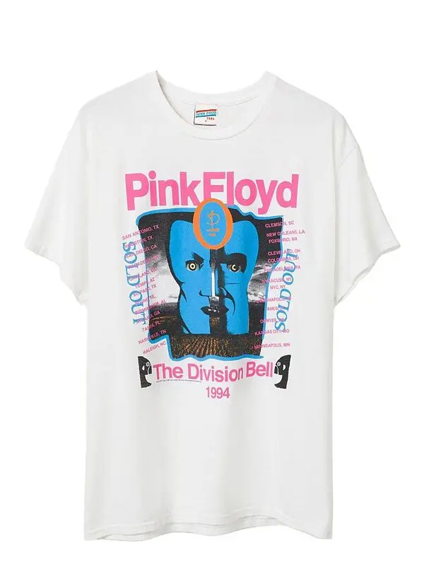 Junk Food Clothing Pink Floyd Division Bell Flea Market Tee - White