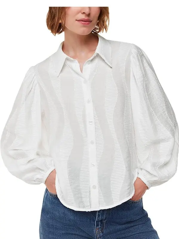 Whistles Hannah Textured Shirt - White