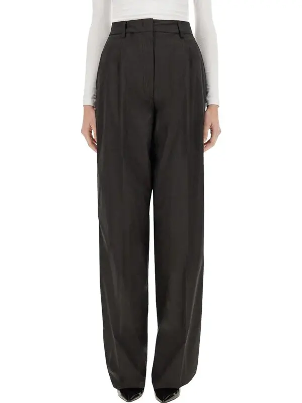 THE LATEST Poplin Trousers - Black