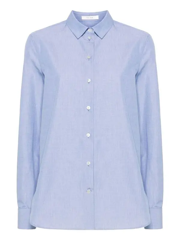 THE ROW Cotton Poplin Shirt - Clear Blue