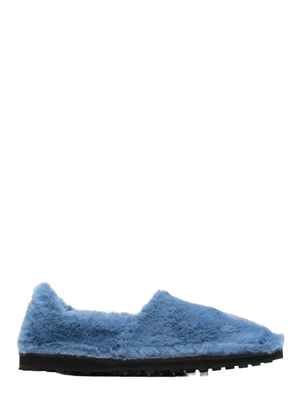 Marni Faux Fur Slip-on Loafers - Blue