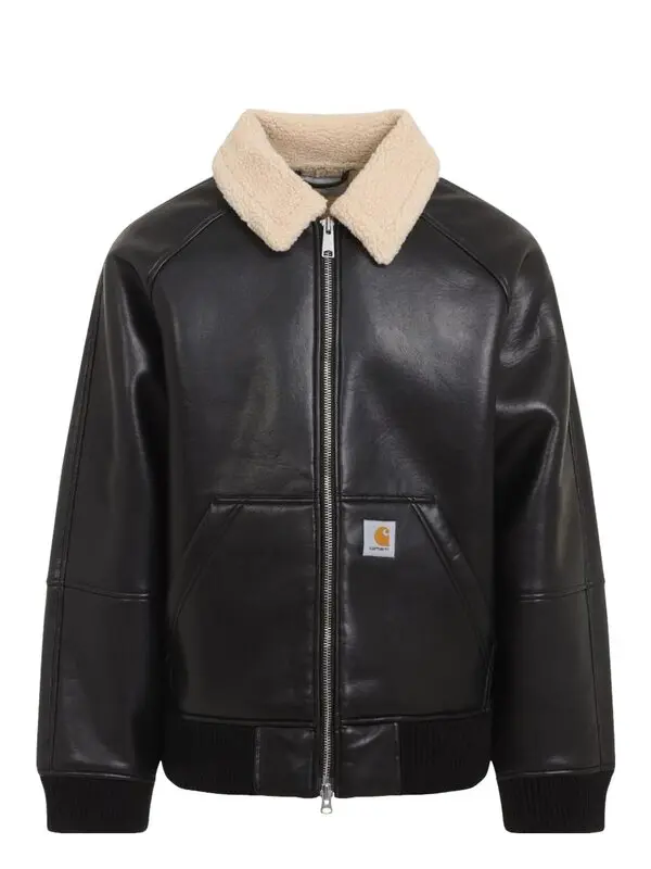 Carhartt Work In Progress Faux Leather Jacket - Black