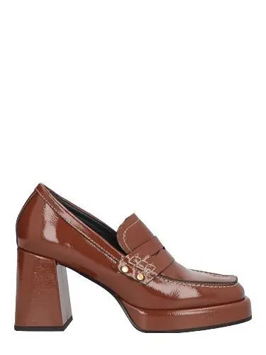 JANET & JANET Leather Loafers - Brown