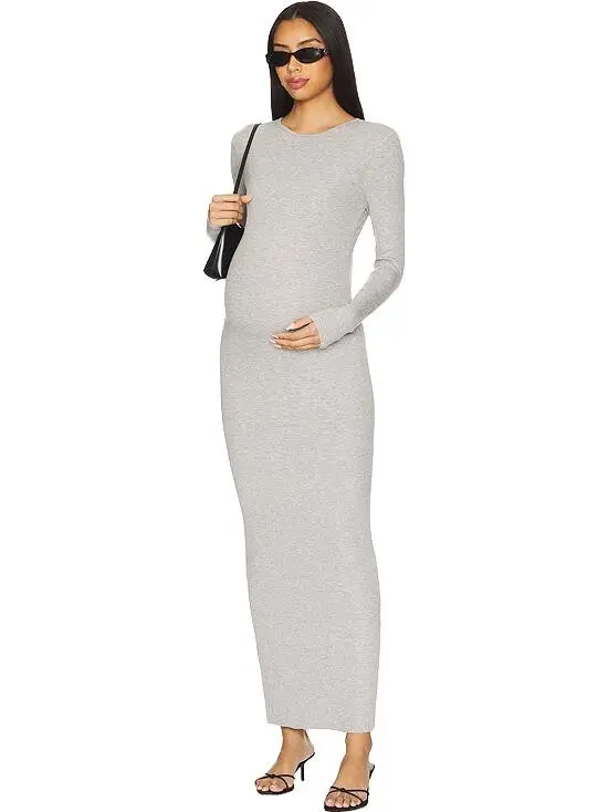 BUMPSUIT Soft Rib Maxi Dress - Heather Grey