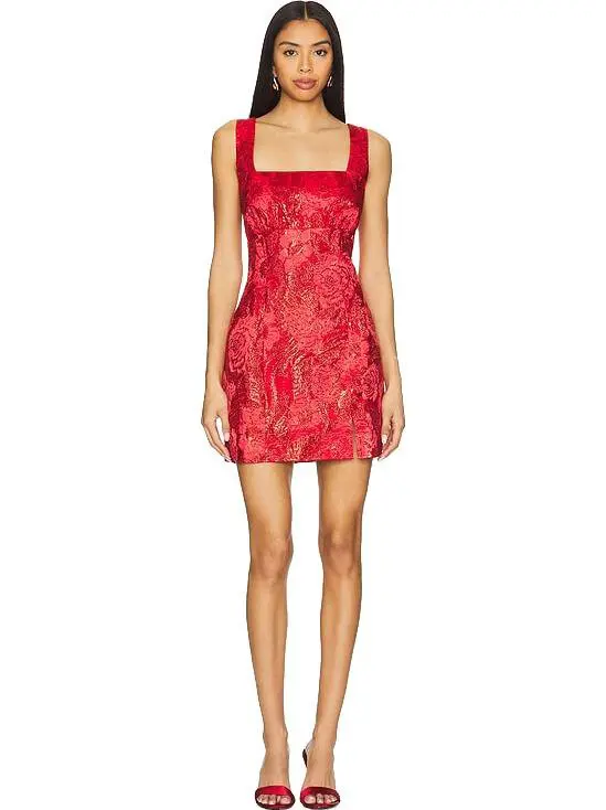 Yumi Kim Ashton Floral Mini Dress - Lunar Brocade