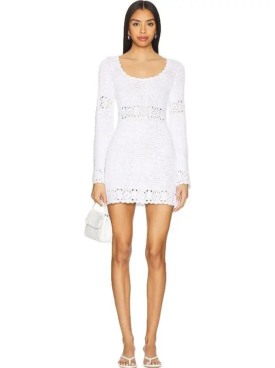 Show Me Your Mumu Jet Lag Crochet Mini Dress - Salty Crochet