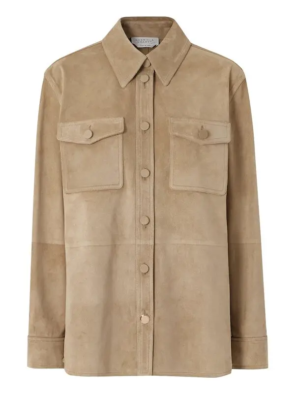 Gabriela Hearst Irene Suede Shirt - Brown