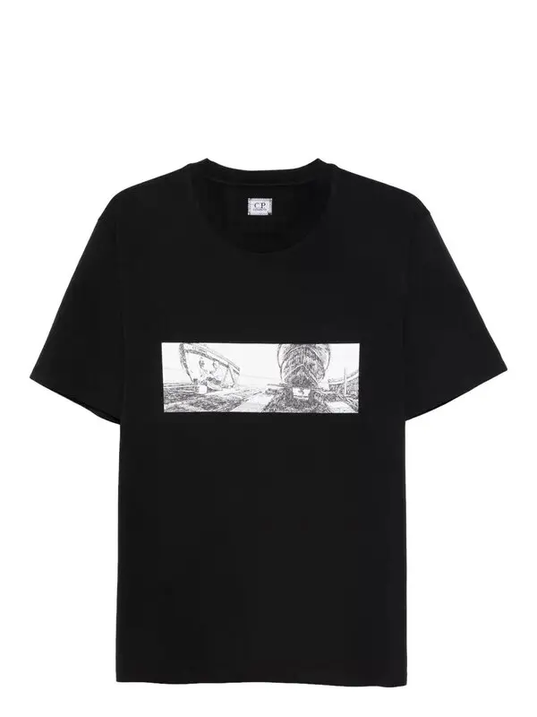 C.P. COMPANY Illustration-print T-shirt - Black