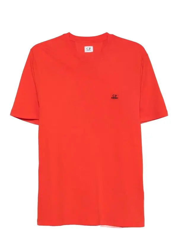 C.P. COMPANY Logo-embroidered T-shirt - Red